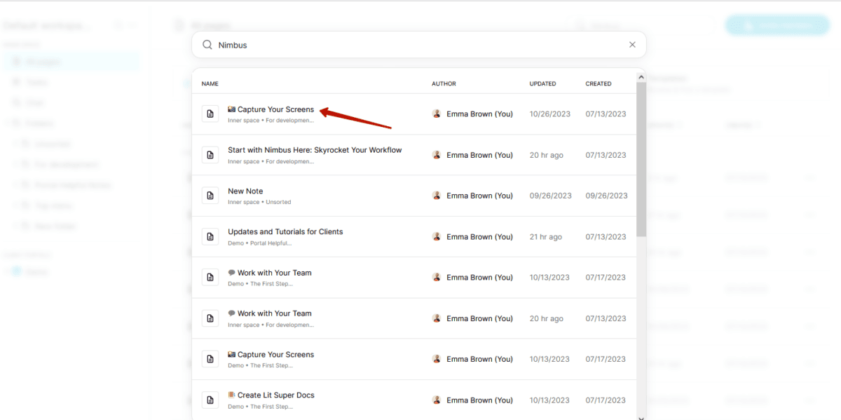 Search pages - FuseBase