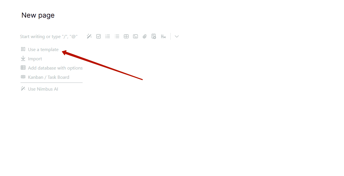 Create a new page - FuseBase