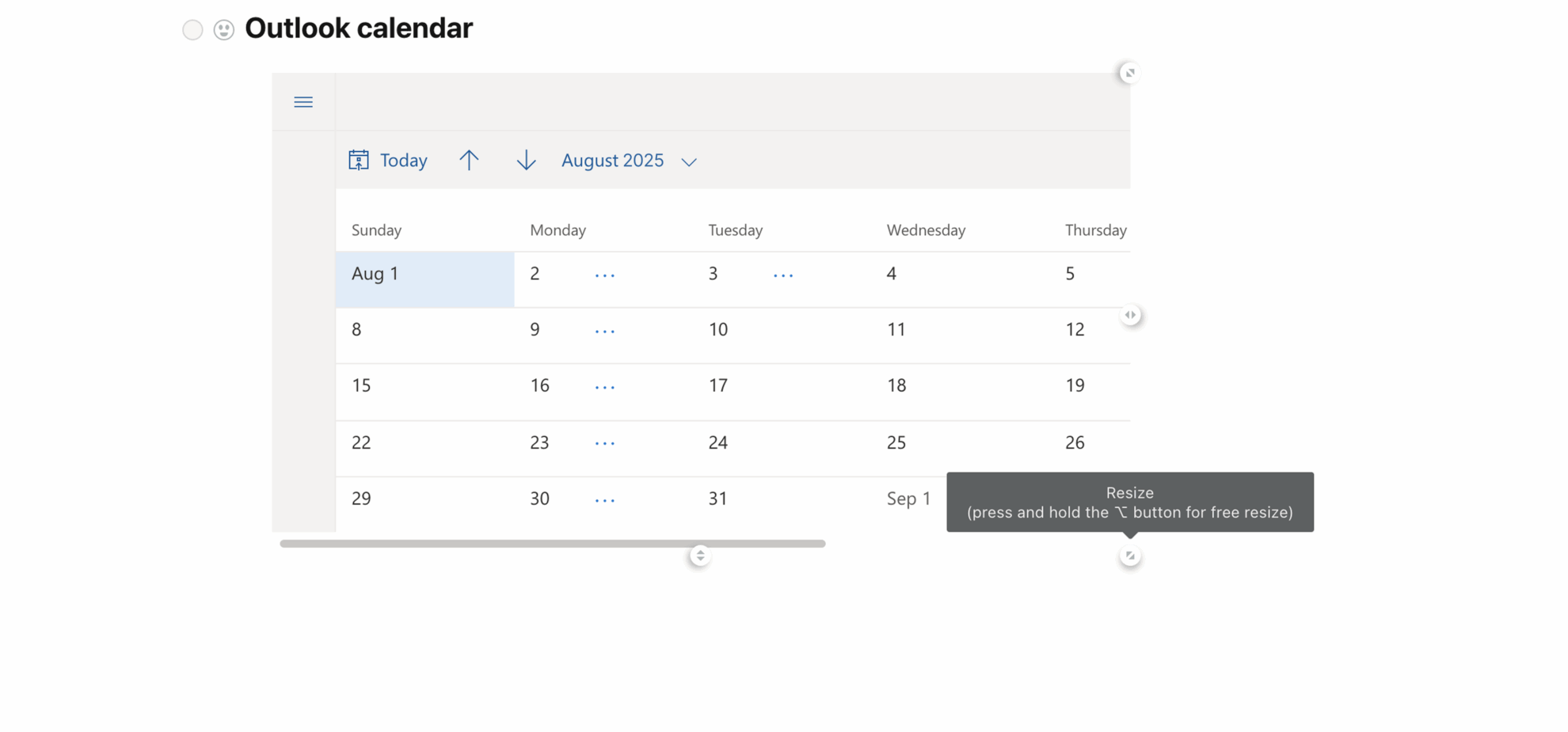 Embed Outlook Calendar - FuseBase