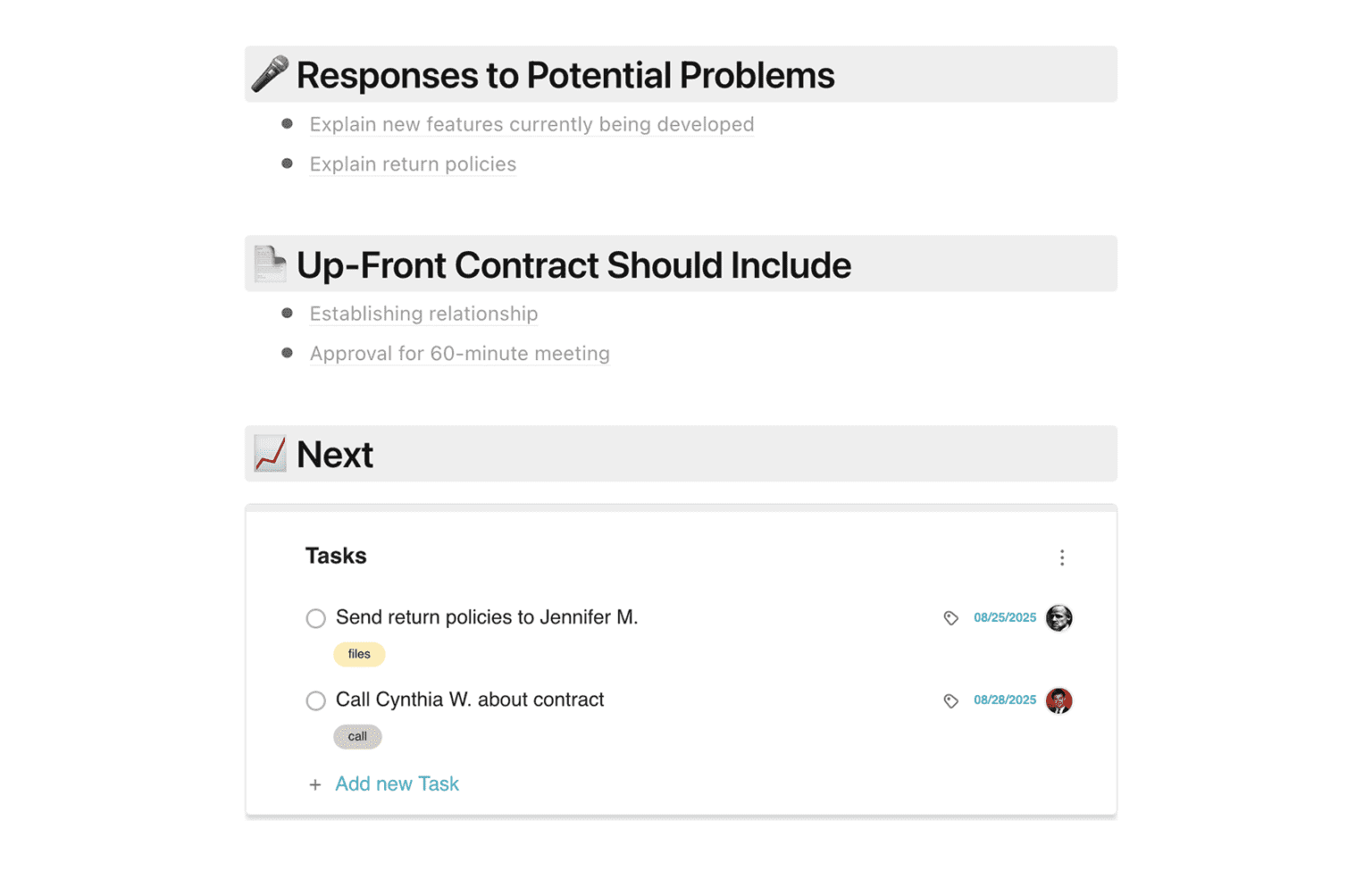 Pre-Call Strategy Checklist - FuseBase