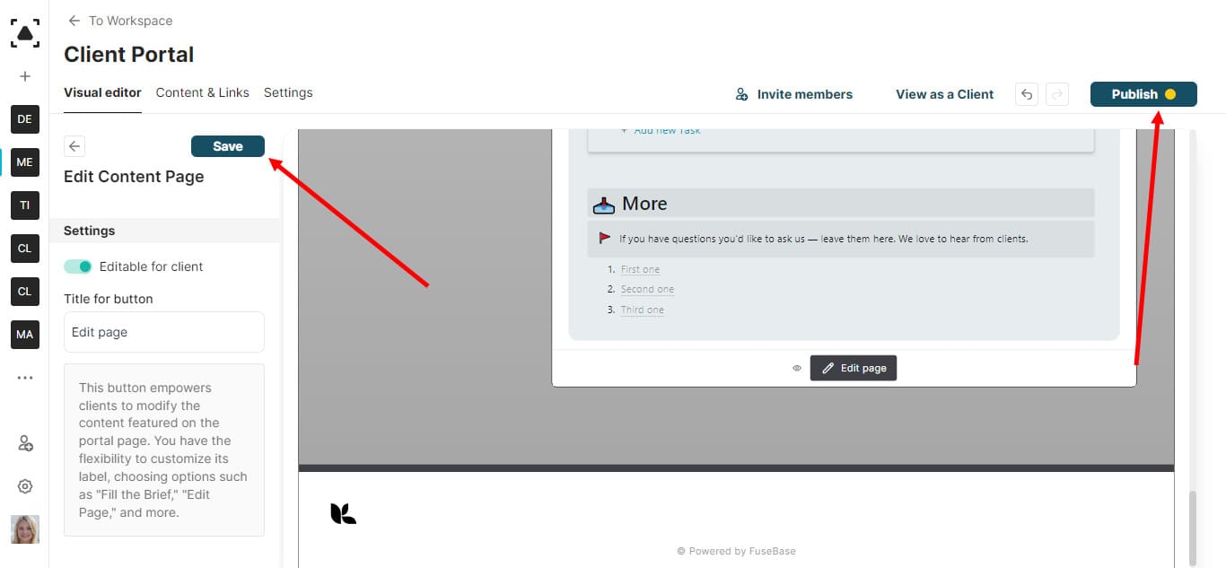 How To Use a Portal Button To Set up a Page for Customer Interaction ...