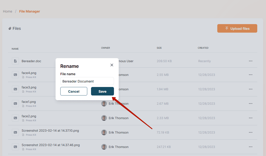 File Manager for Client Portal - FuseBase