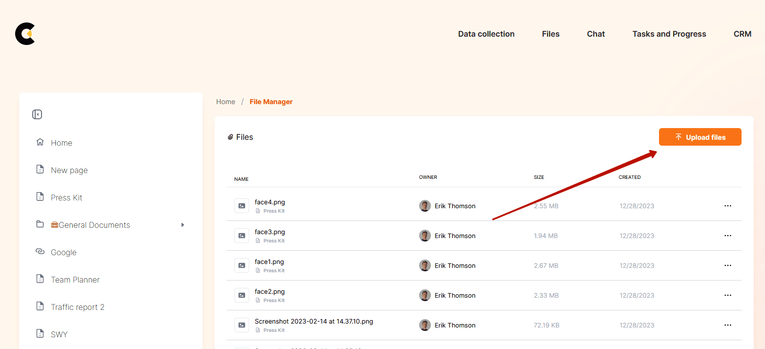 File Manager for Client Portal - FuseBase