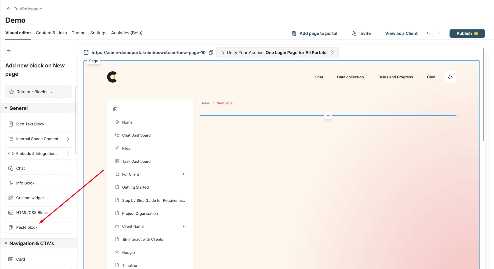 Linked Blocks or Projections - Quick Guide - FuseBase