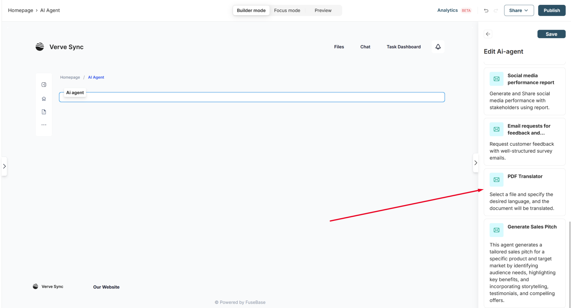 Adding AI Agents to FuseBase Portals - FuseBase