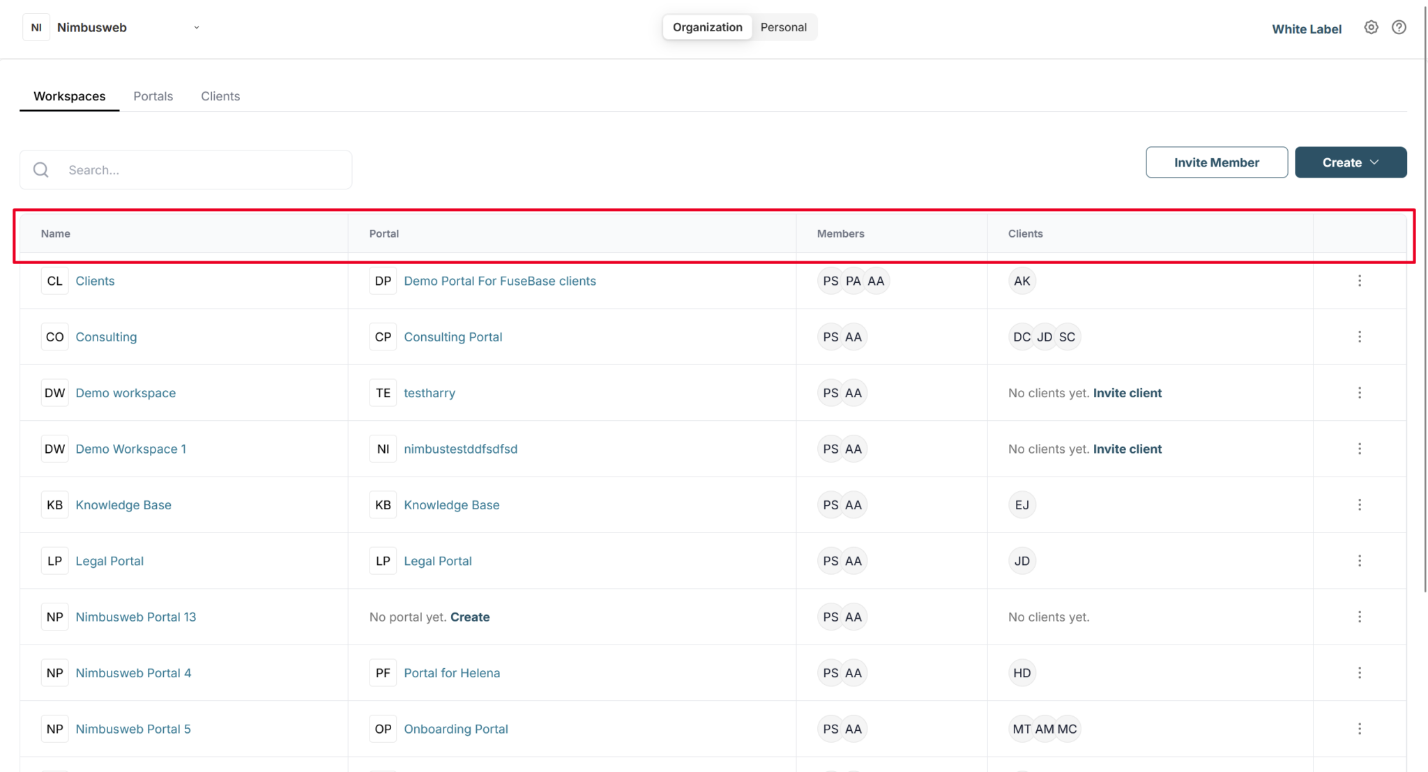 Dashboard Overview: Managing Workspaces, Portals, and Clients - FuseBase