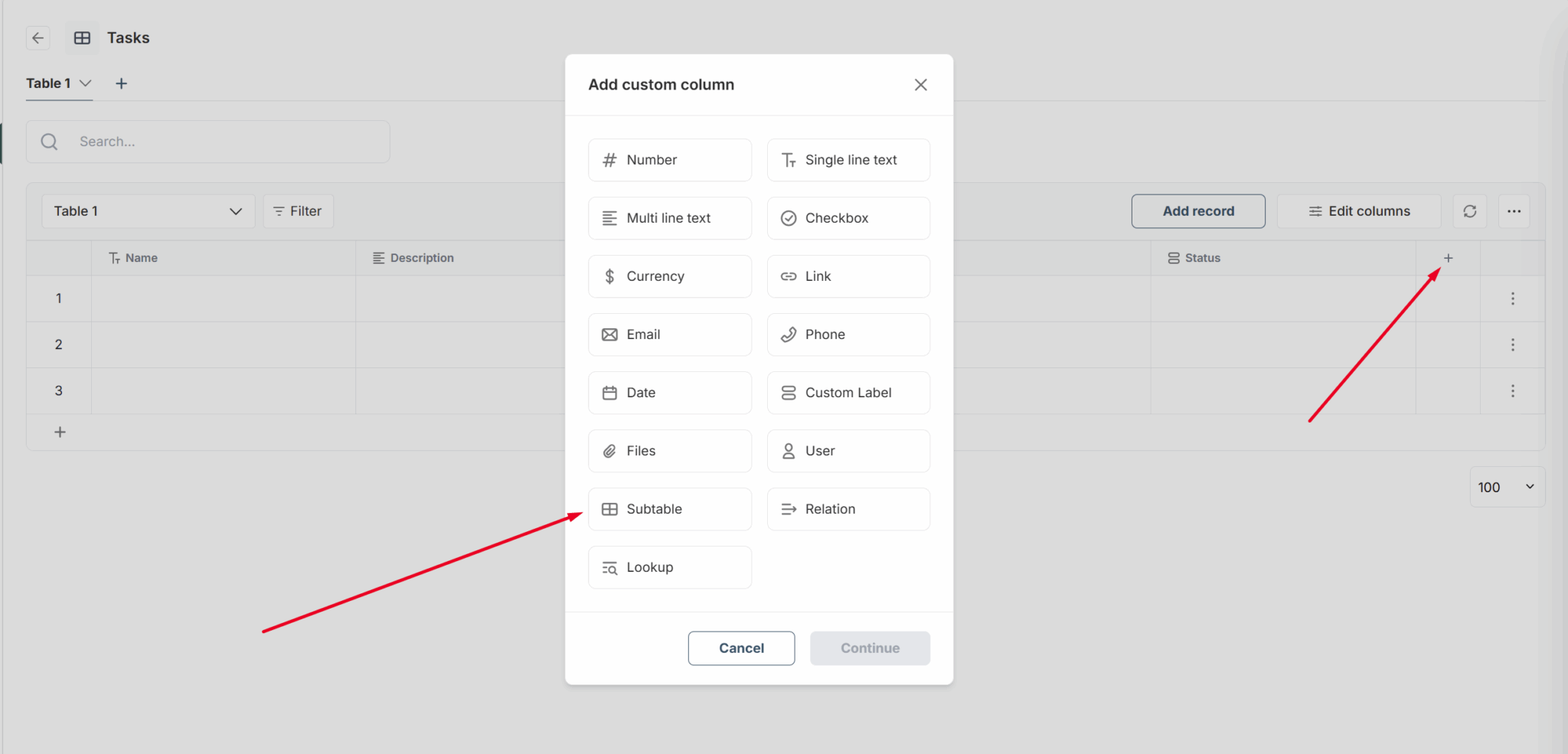 Sub-tables - Quick Guide - FuseBase
