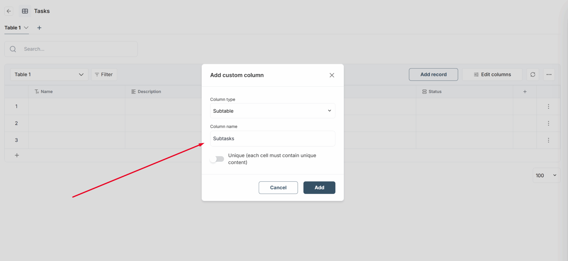 Sub-tables - Quick Guide - FuseBase